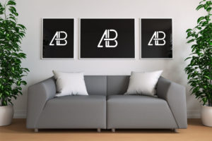 Free Download Triple Poster Mockup in PSD - Designhooks
