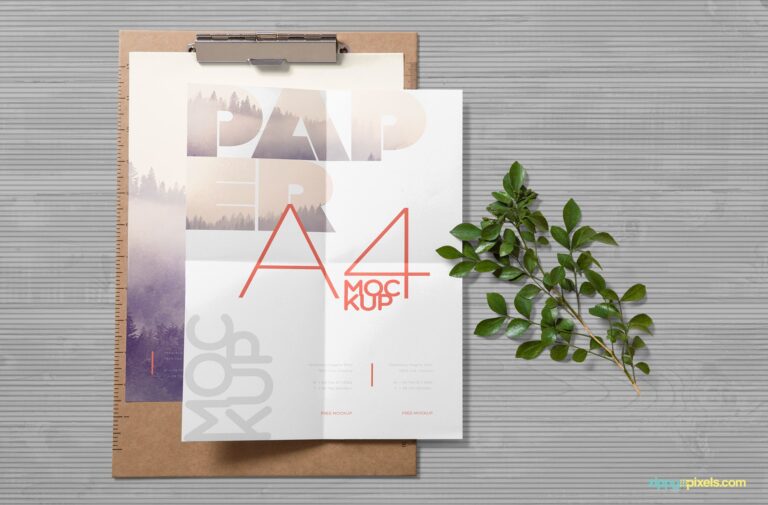 Paper PSD Mockup Download for Free - DesignHooks