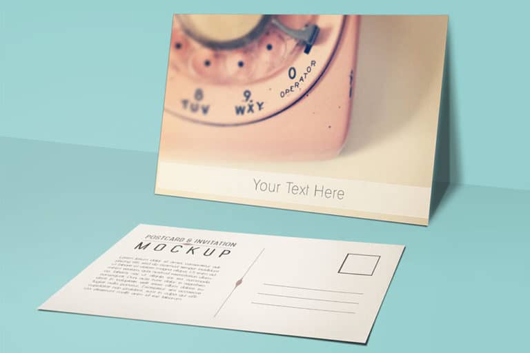 Download This Free Postcard Mockup in PSD - Designhooks