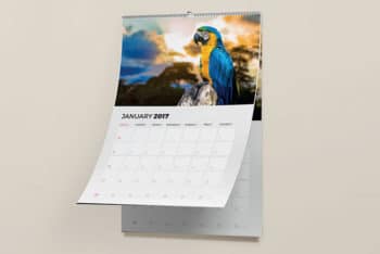 Download This Free Wall Calendar Mockup in PSD - Designhooks