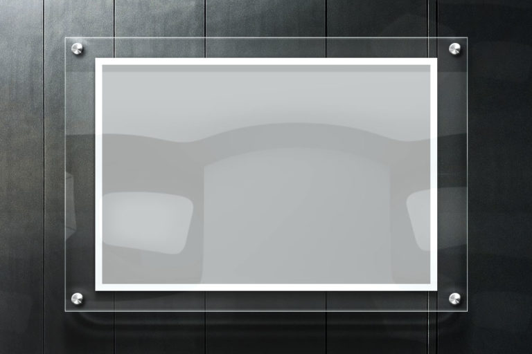 Free Download Glass Frame Mockup - Designhooks