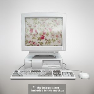 Free Customizable Old Computer Mockup in PSD - DesignHooks