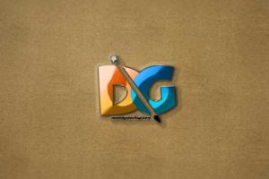 Free Download 3D Gold Logo Mockup in PSD - Designhooks