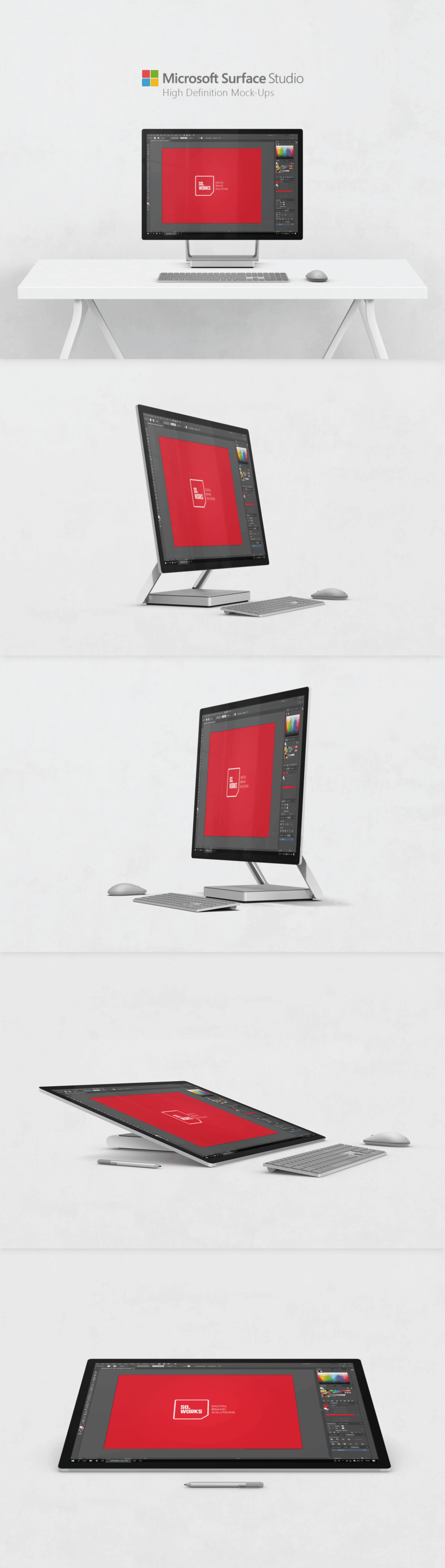 Free Microsoft Surface Studio Mockup - DesignHooks