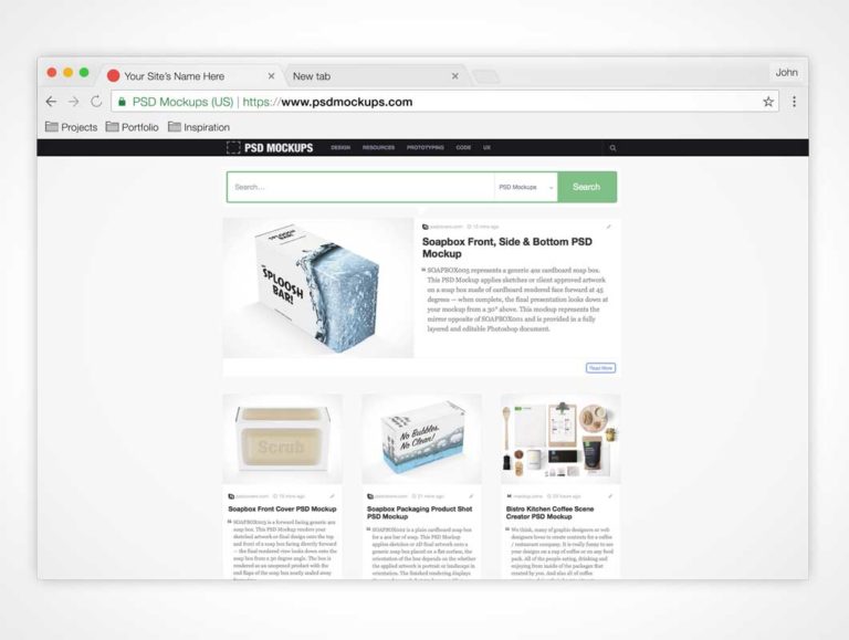 Free Mac Browser Screen Mockup in PSD - DesignHooks