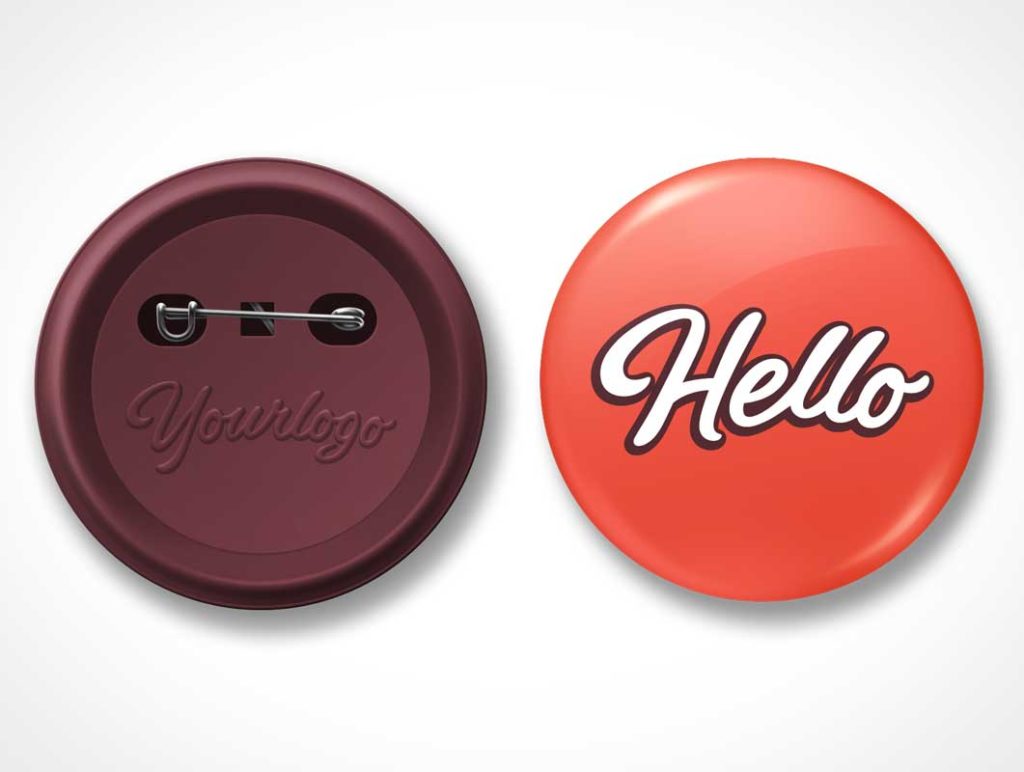 Free Button Pin Badge Mockup in PSD - DesignHooks