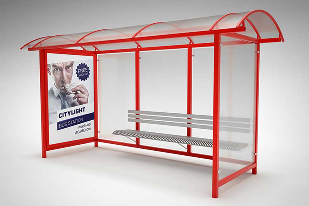 Free Download Bus Station Poster Mockup in PSD - Designhooks