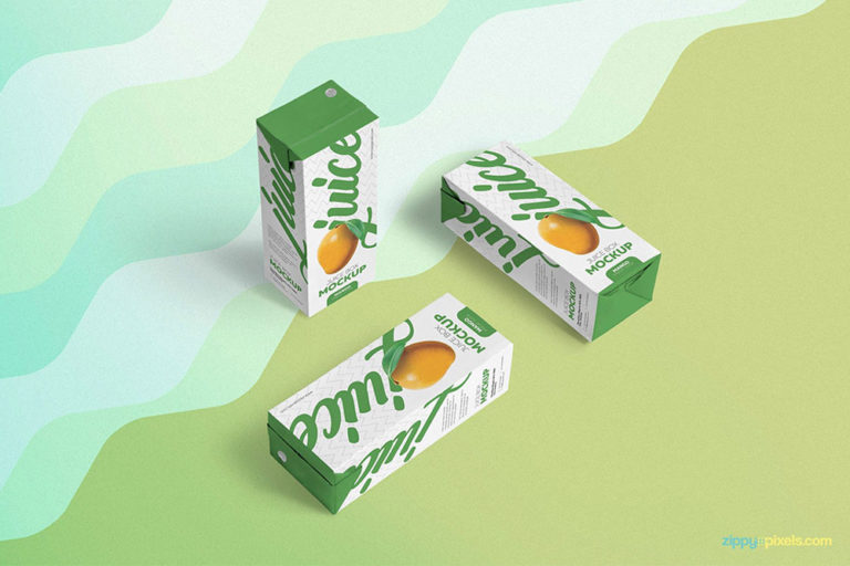 Download This Free Juice Box Mockup in PSD - Designhooks