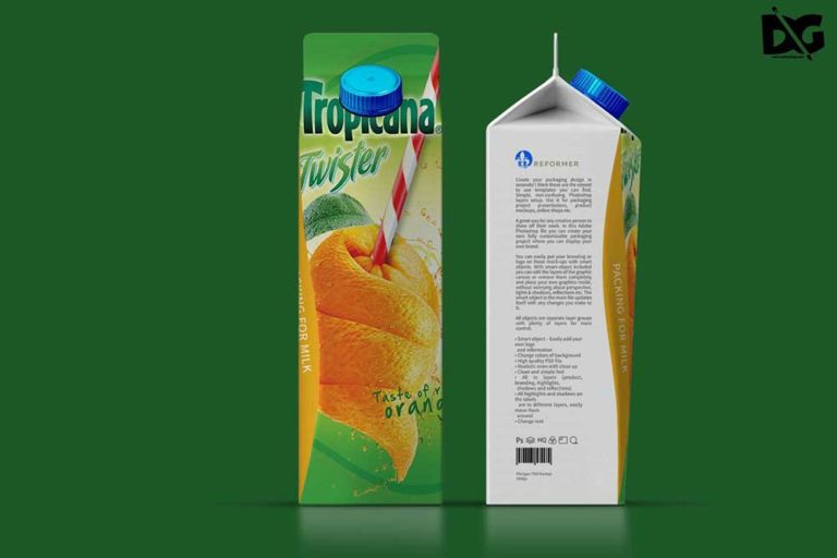 Free Download Tetra Juice Packaging Mockup - Designhooks