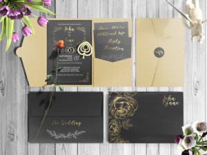 Free Customizable Pocket Invitation Design Mockup - DesignHooks