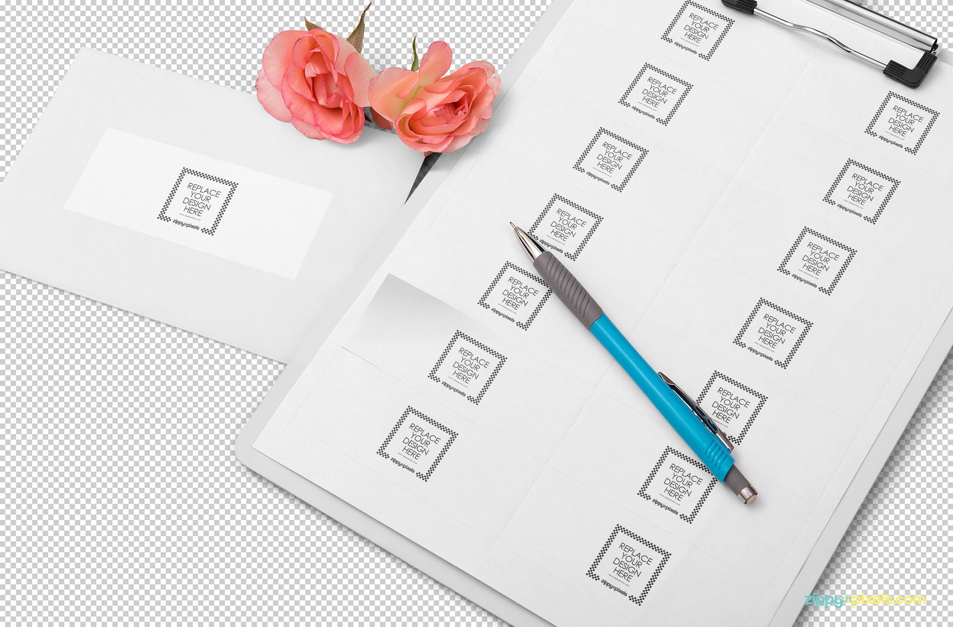 Free Wedding Address Label Mockup in PSD - DesignHooks