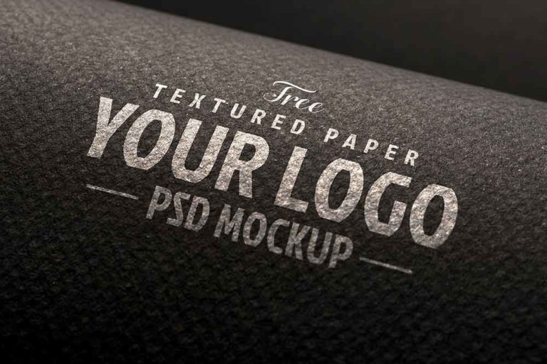 Download This Free Textured Paper Logo Mockup - Designhooks