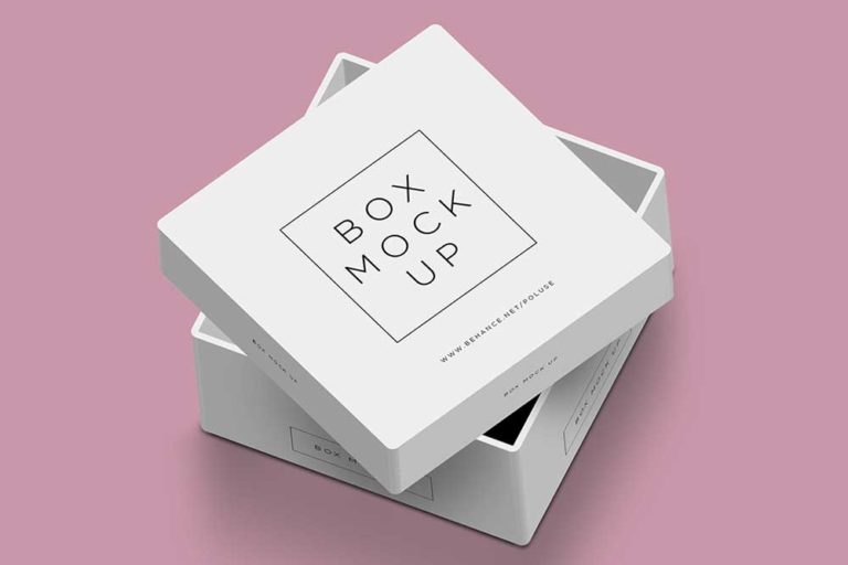 Free Download Square Box Mockup in PSD - DesignHooks
