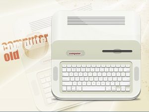 Free Very Old Computer Design Mockup in PSD - DesignHooks