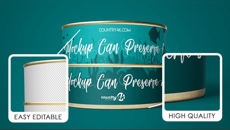 Can PSD Mockup for Free Download | DesignHooks