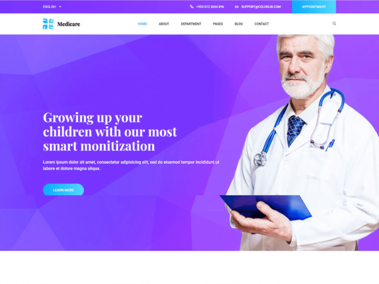 Free Medical Care Website HTML Template - DesignHooks