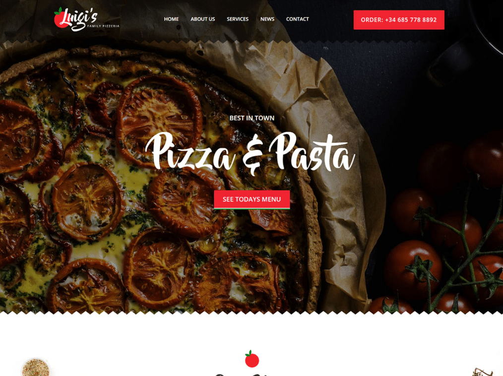 Free Italian Cuisine Website HTML Template - DesignHooks