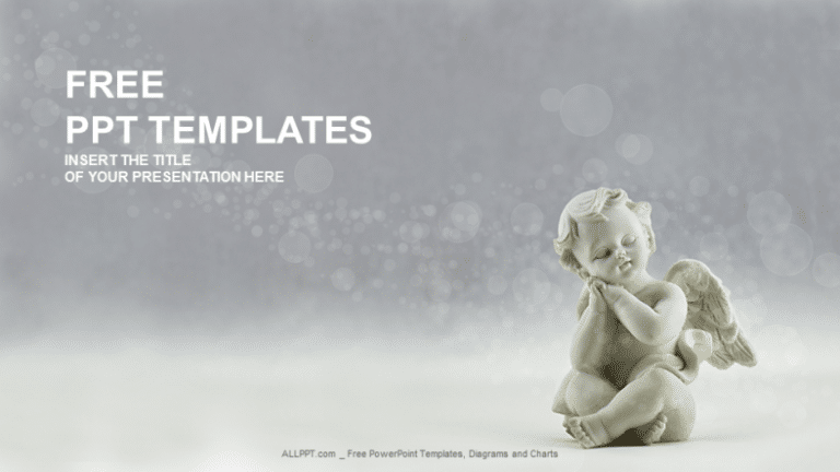 Free Ceramic Angel Sculpture Powerpoint Template - DesignHooks