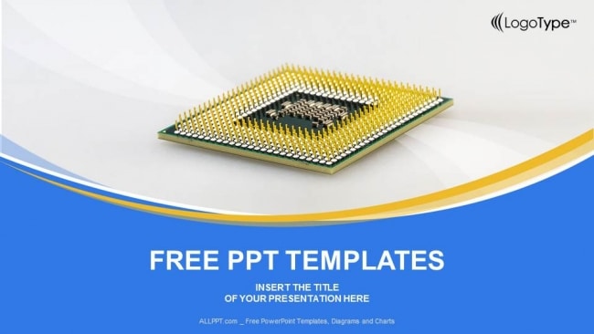 Free Computer CPU Chip Powerpoint Template - DesignHooks
