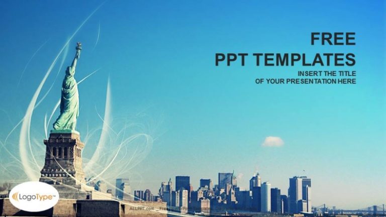 Free New York Liberty Statue Powerpoint Template - DesignHooks