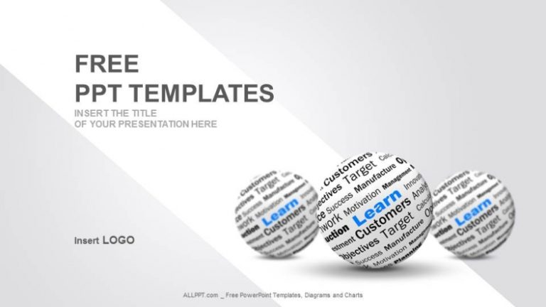 Free Learning Knowledge Sphere Powerpoint Template - DesignHooks