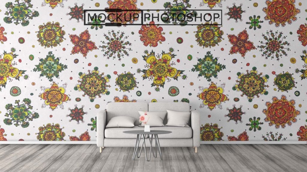 Full Wall Sticker PSD Mockup Free Download | DesignHooks