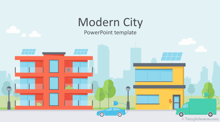 Free Modern City Vectors Powerpoint Template - DesignHooks