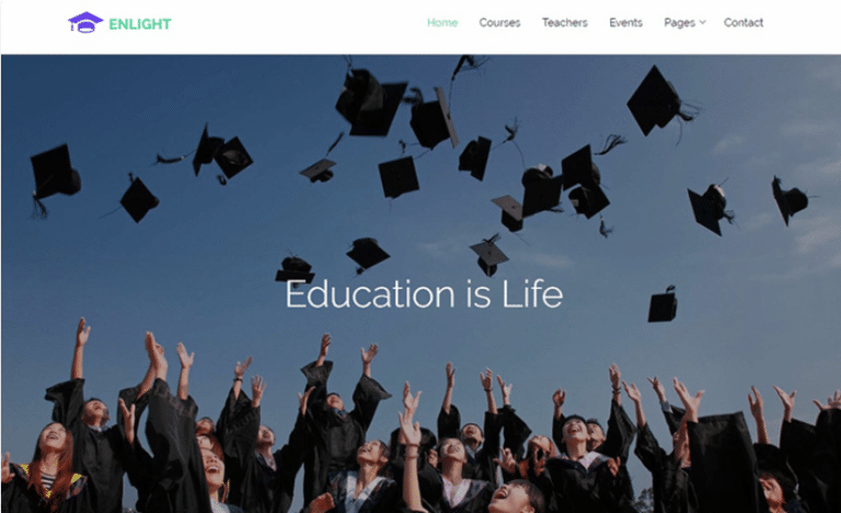 Enlight - Responsive Education Website Template | DesignHooks