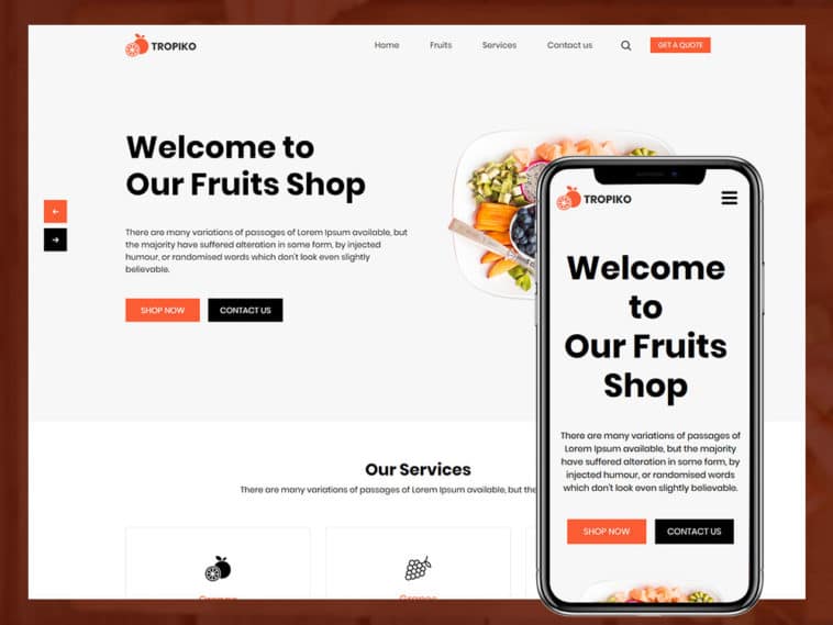 Tropiko – Fruit Store HTML Template - DesignHooks