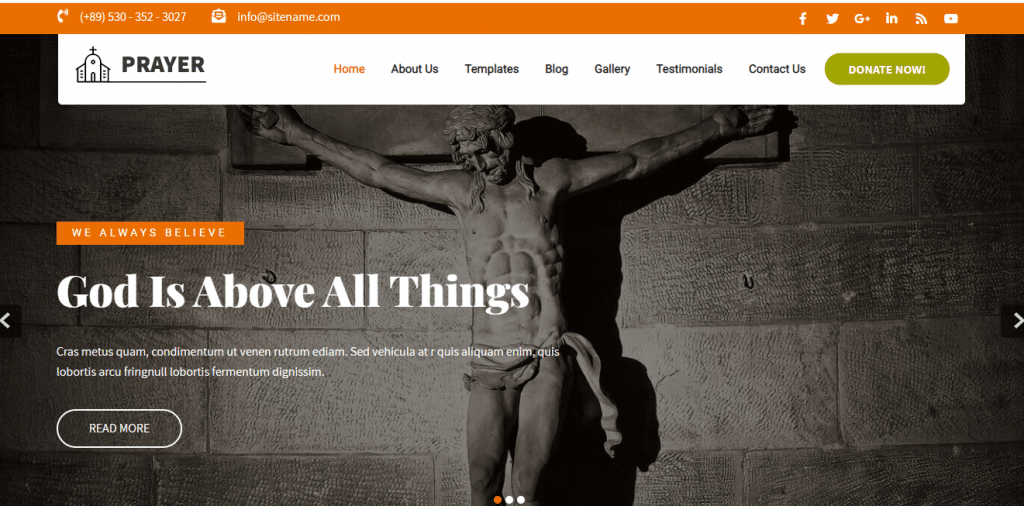 Prayer - WordPress Theme Free Donwload - DesignHooks