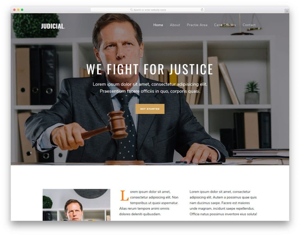 Judicial - Attorney Website HTML Template - DesignHooks