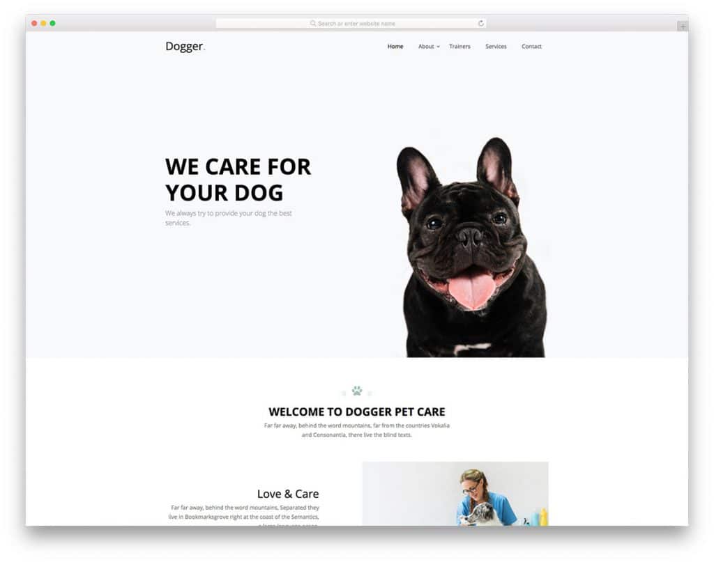 Dogger - Dog Care Website HTML Template - DesignHooks