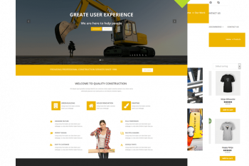 Free Construction Silhouette Theme Powerpoint Template - DesignHooks