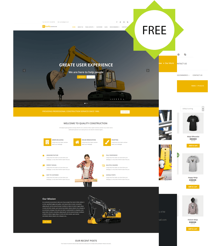 Quality Construction - Construction Website WordPress Theme - DesignHooks
