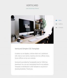Verticard - Simple HTML Template for Free - DesignHooks