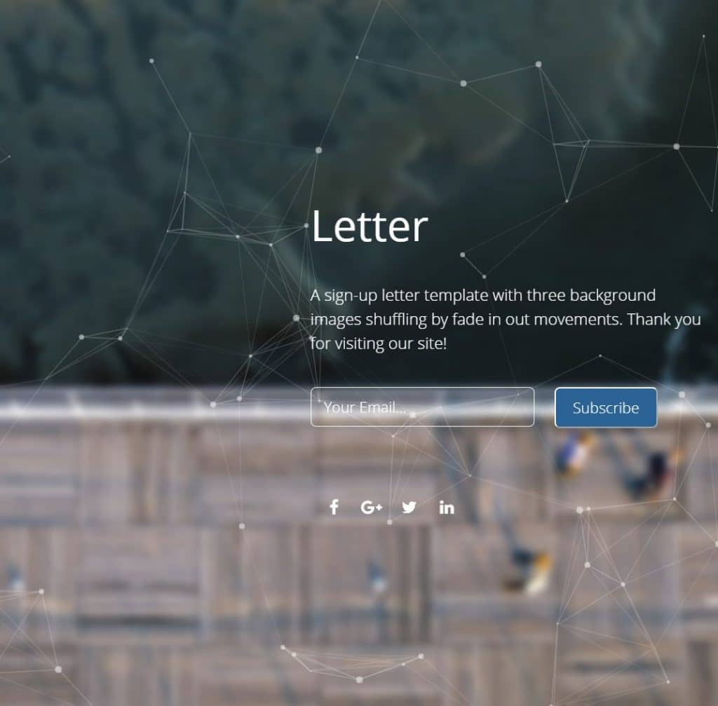 Letter- Sign-up Form HTML Template for Free - DesignHooks
