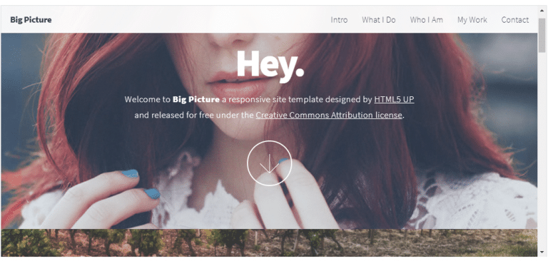 Big Picture - Fully Responsive HTML Template - DesignHooks