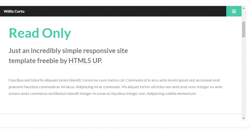 Read Only - Clean HTML5 Template (Free Download) - DesignHooks